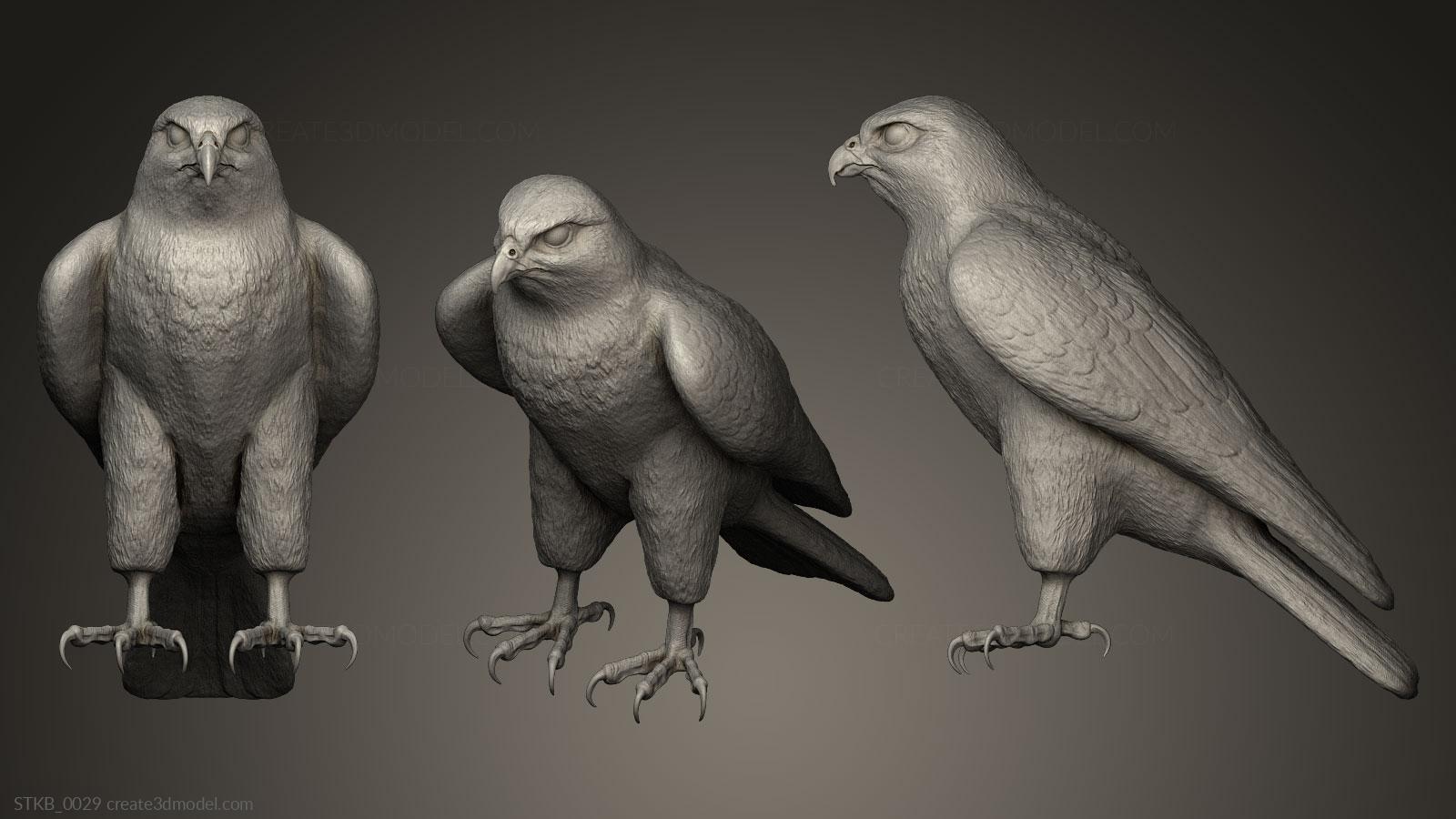 Bird figurines - 3D model for CNC machine